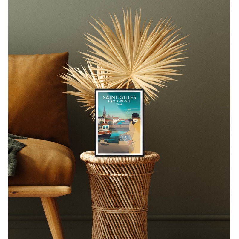 Affiche de Saint-Gilles Croix-de-Vie SNCF Pays de la Loire La Boutique TER